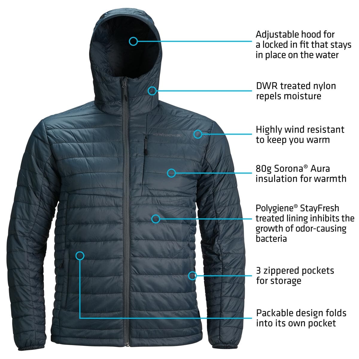 Whitewater Thermoclyne Hooded Jacket | Whitewater Fishing